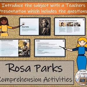 Rosa Parks Close Reading Comprehension Activities | 5th Grade & 6th ...