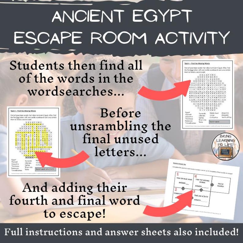 Ancient Egypt Escape Room Activity - Etsy