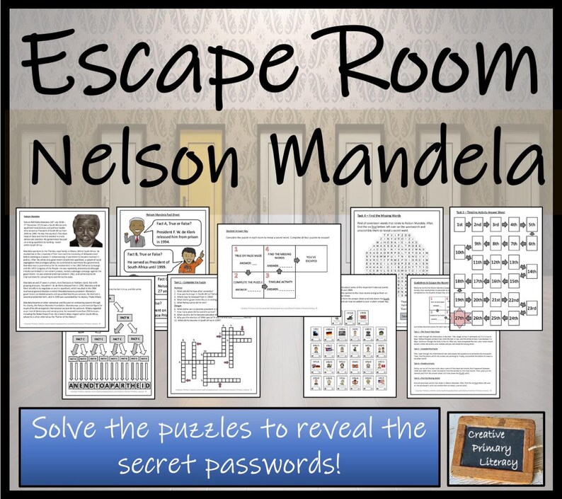 Nelson Mandela Escape Room Activity - Etsy