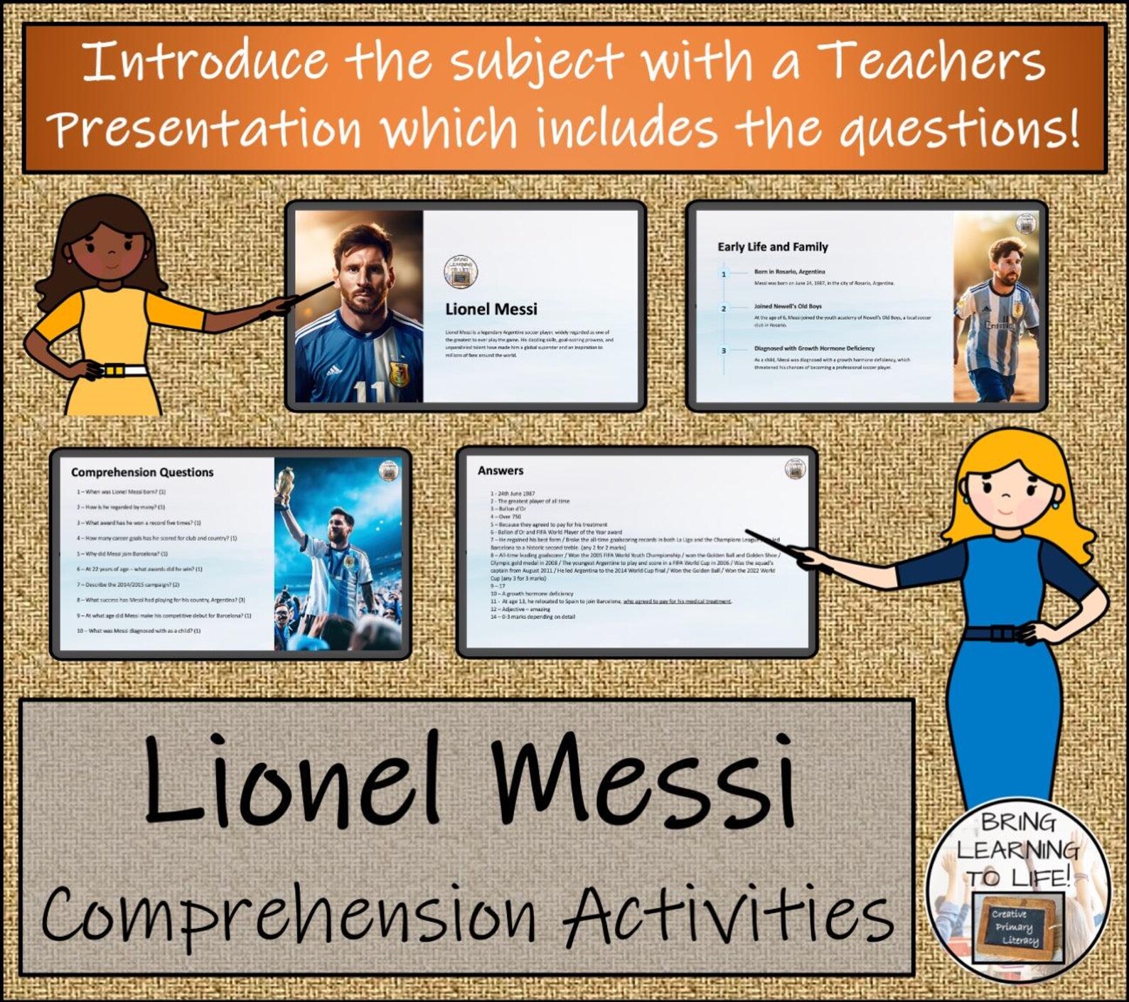 Lionel Messi Close Reading Comprehension Activities | 5th Grade & 6th ...