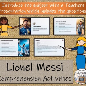 Lionel Messi Close Reading Comprehension Activities | 5th Grade & 6th ...