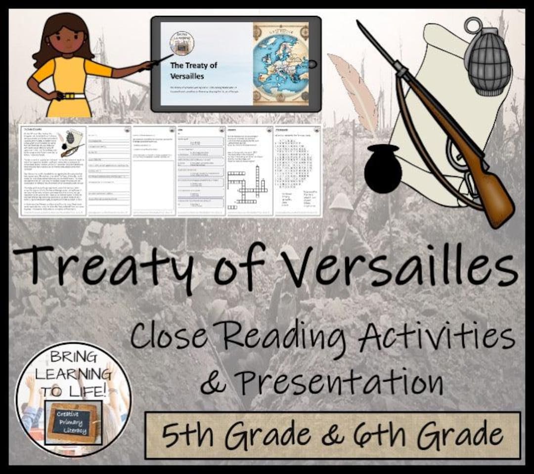 Treaty of Versailles Close Reading Comprehension Activities | 5th & 6th ...