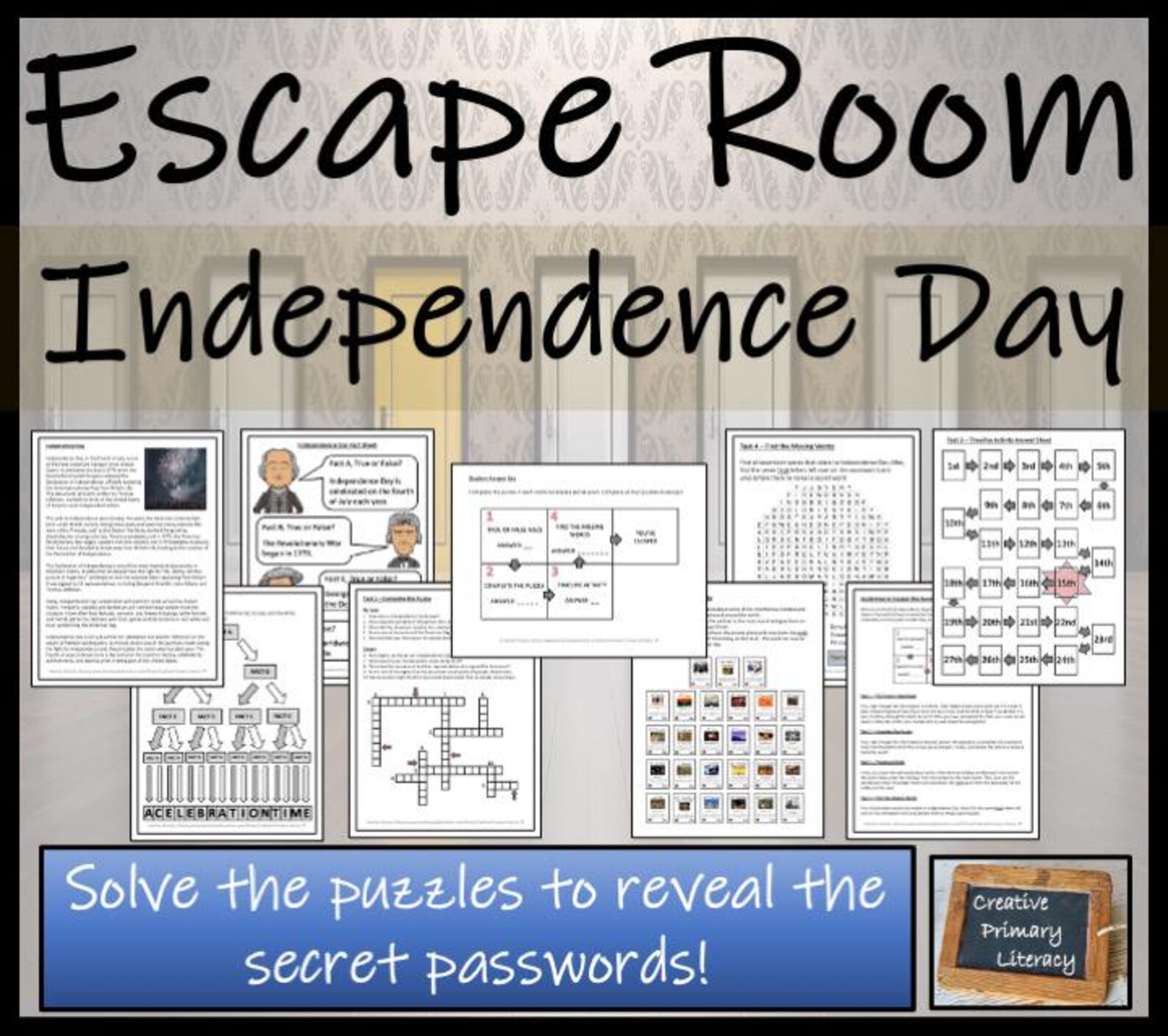 Independence Day Escape Room Activity - Etsy