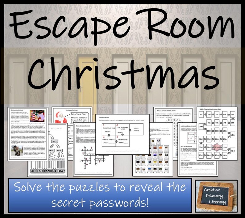 Christmas Around the World Escape Room Activity - Etsy