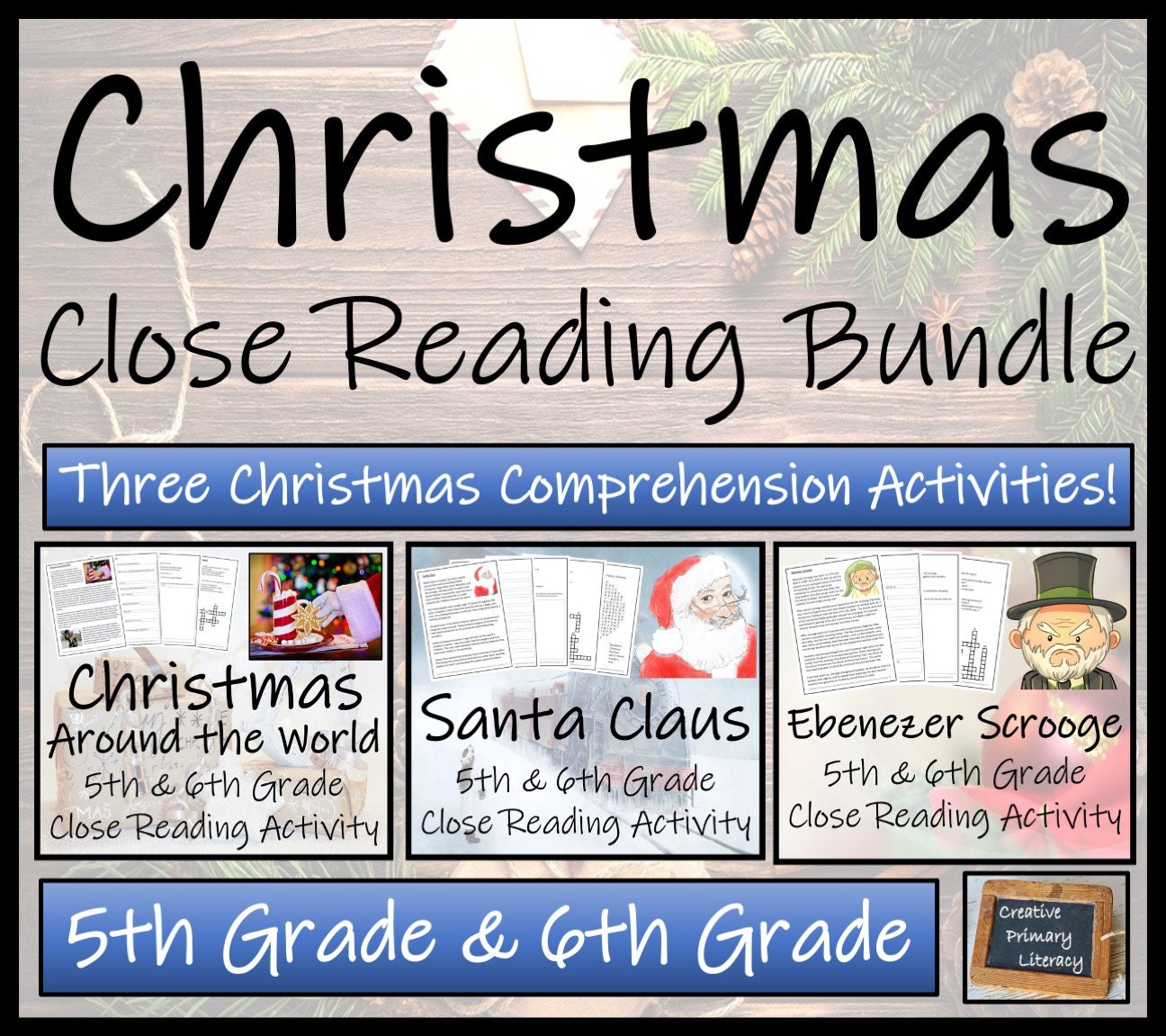 A Christmas Close Reading Comprehension Bundle 5th Grade & 6th Grade - Etsy