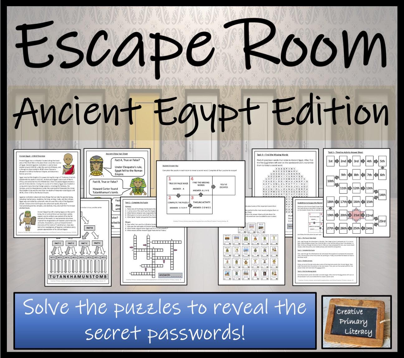 Ancient Egypt Escape Room Activity - Etsy