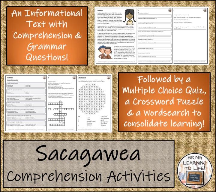 Sacagawea Close Reading Comprehension Activities | 5th Grade & 6th ...