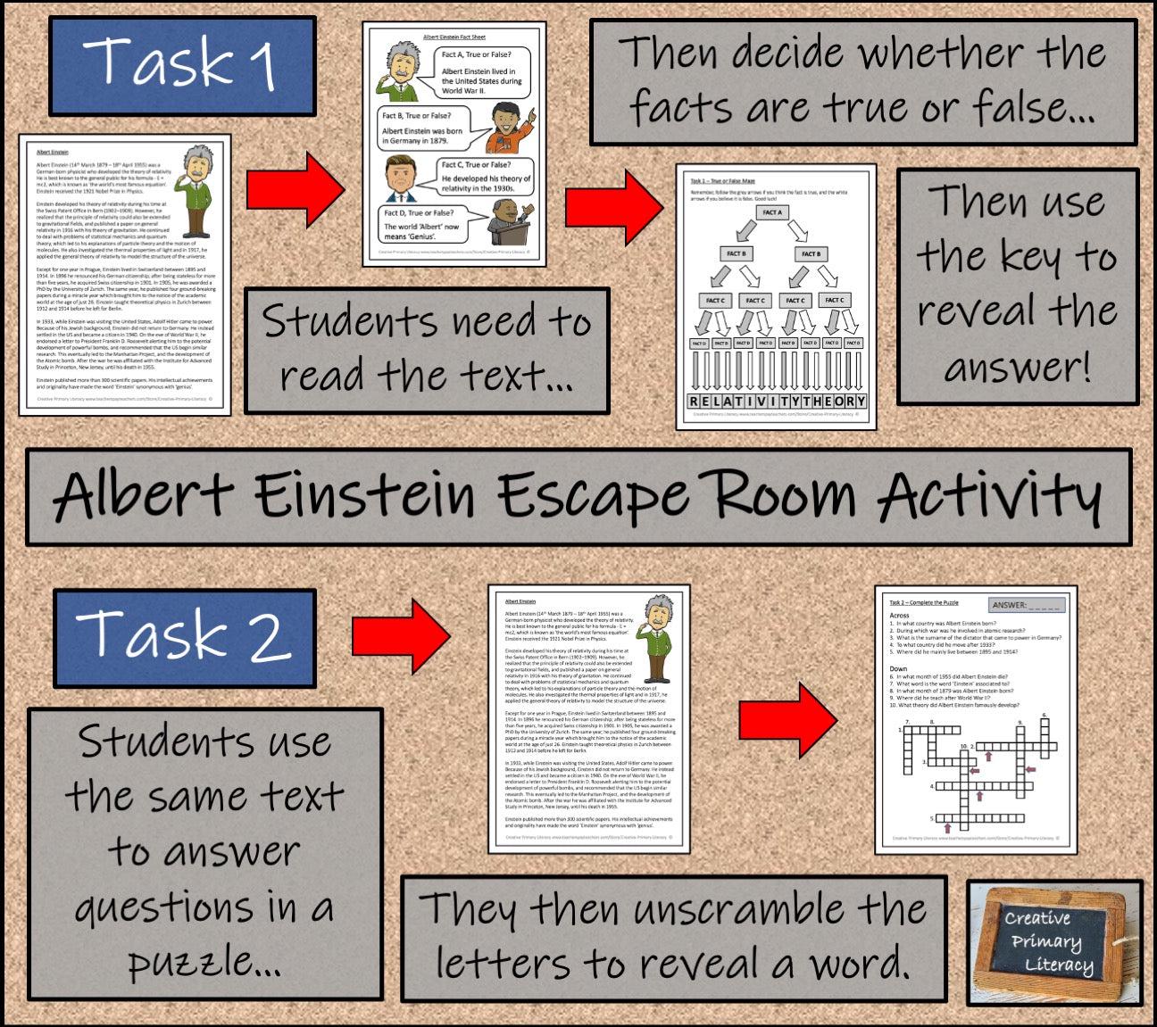 Albert Einstein Escape Room Activity - Etsy