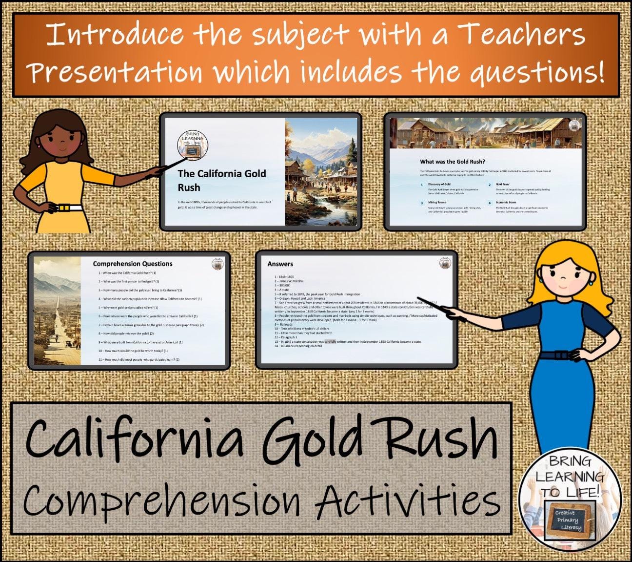 California Gold Rush Close Reading Comprehension Activities | 5th & 6th ...