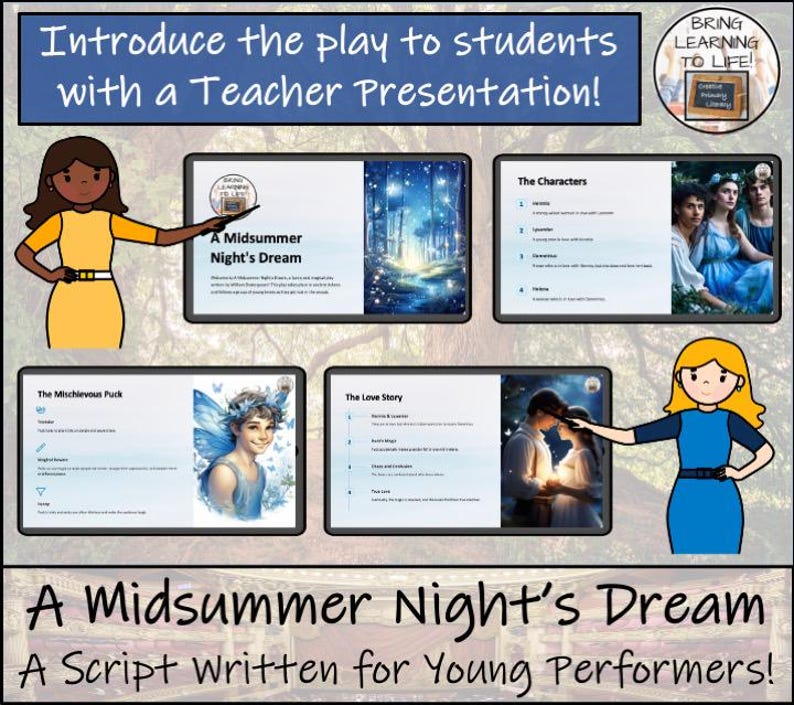 A Midsummer Night's Dream | A Play Script for Young Performers - Etsy