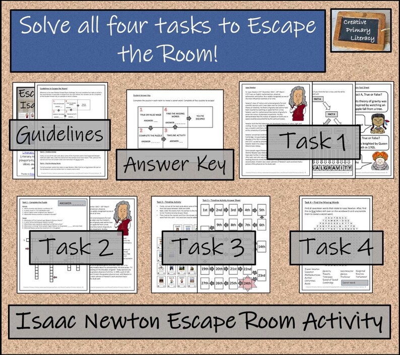 Isaac Newton Escape Room Activity - Etsy