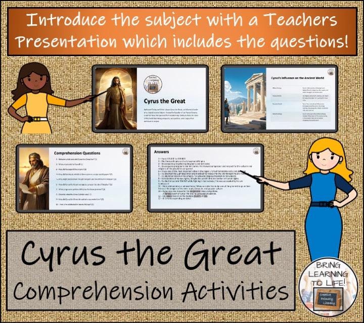 Cyrus the Great Close Reading Activities | 5th Grade & 6th Grade - Etsy