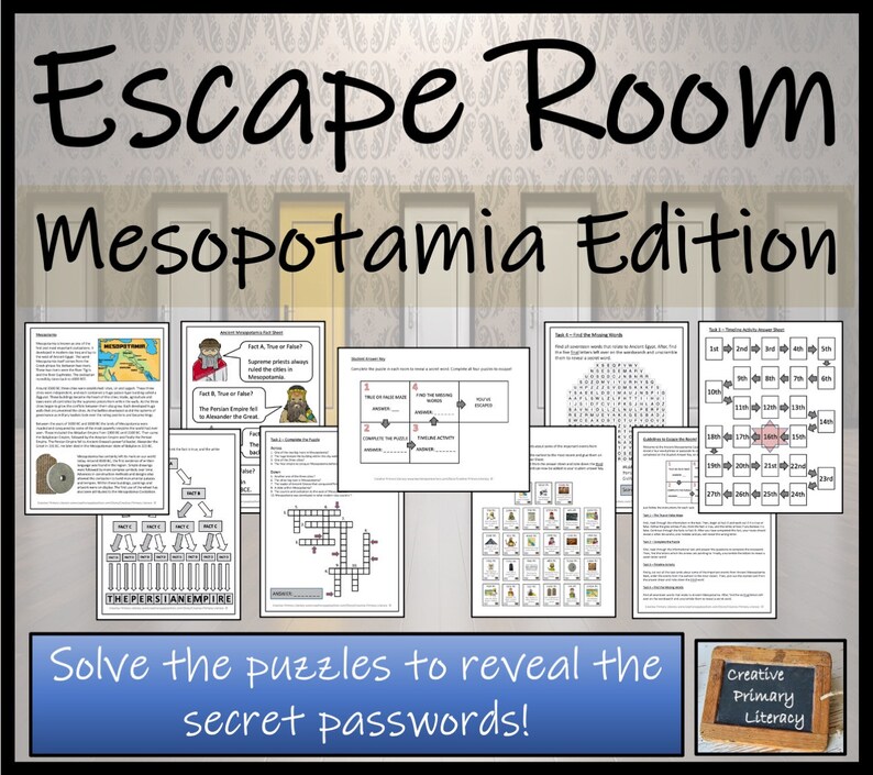 Ancient Mesopotamia Escape Room Activity - Etsy
