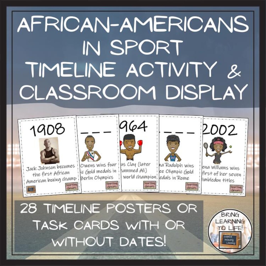 African Americans in Sport Timeline Activity & Classroom Display - Etsy