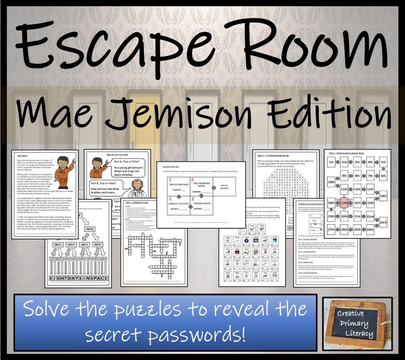 Mae Jemison Escape Room Activity - Etsy