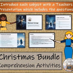 A Christmas Close Reading Comprehension Bundle | 5th Grade & 6th Grade ...