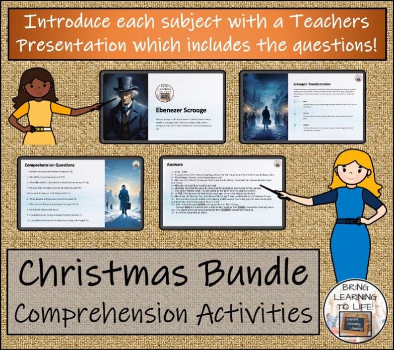 A Christmas Close Reading Comprehension Bundle | 5th Grade & 6th Grade ...