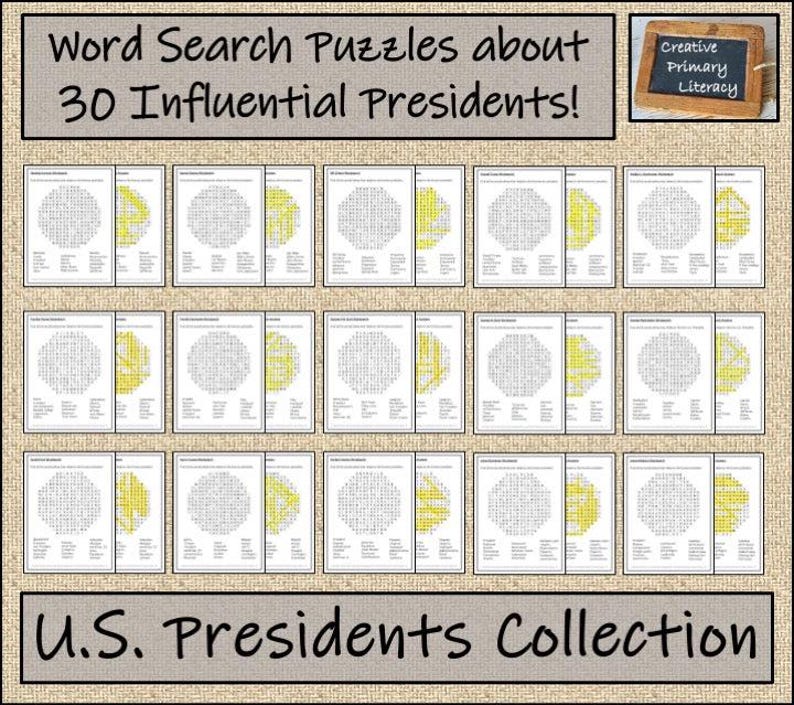 U.S. Presidents Word Search Puzzle Collection - Etsy