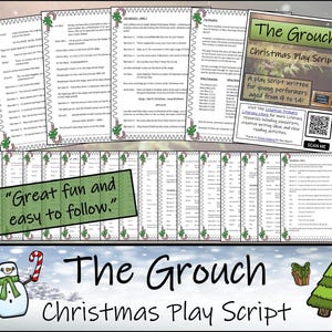 Christmas Play Script - the Grouch - Etsy