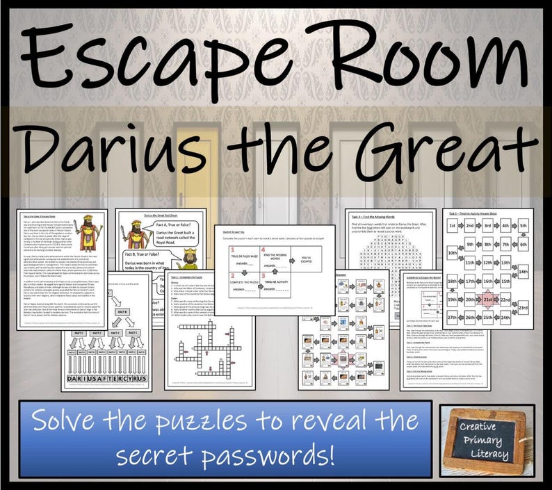 Darius the Great Escape Room Activity - Etsy