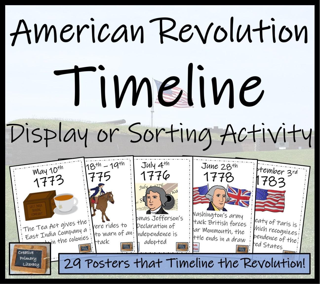 American Revolution Timeline For Kids Printable