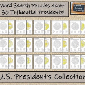 U.S. Presidents Word Search Puzzle Collection - Etsy