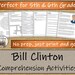 Bill Clinton Close Reading Comprehension Activities | 5th Grade & 6th ...