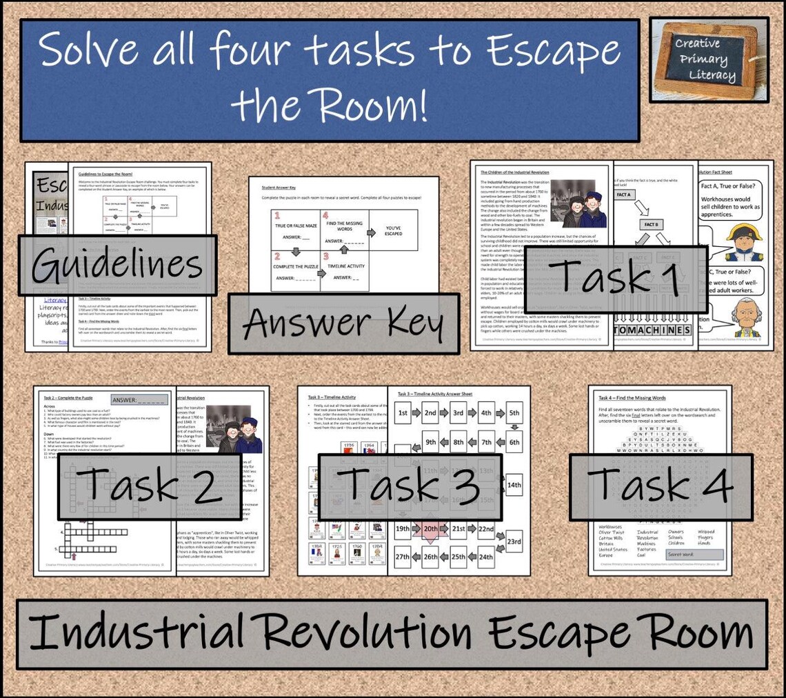 Industrial Revolution Escape Room Activity - Etsy