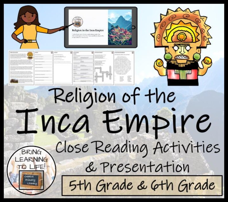 Religion of Inca Empire Reading Comprehension Activities | 5th & 6th ...