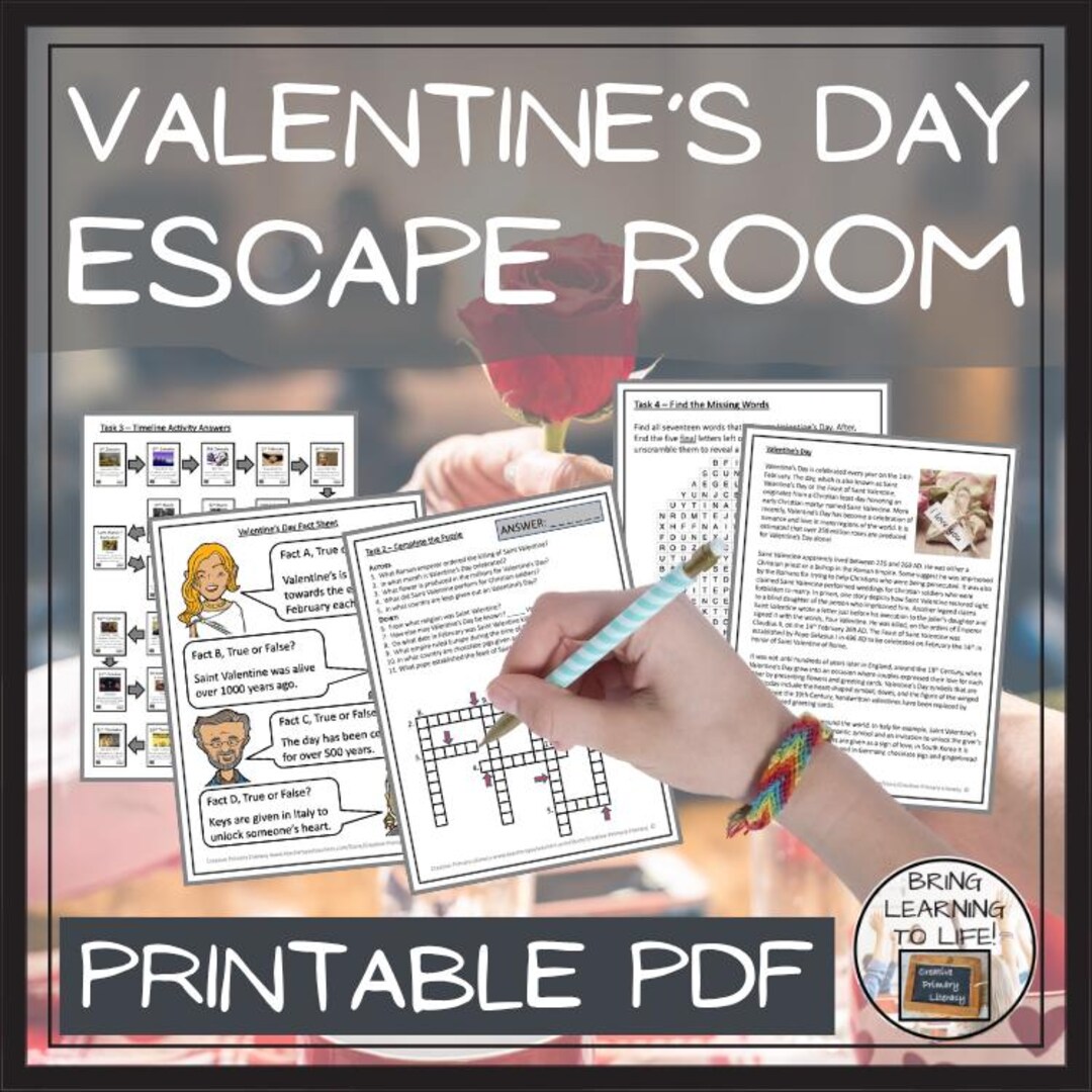 Valentines Day Escape Room Activity - Etsy