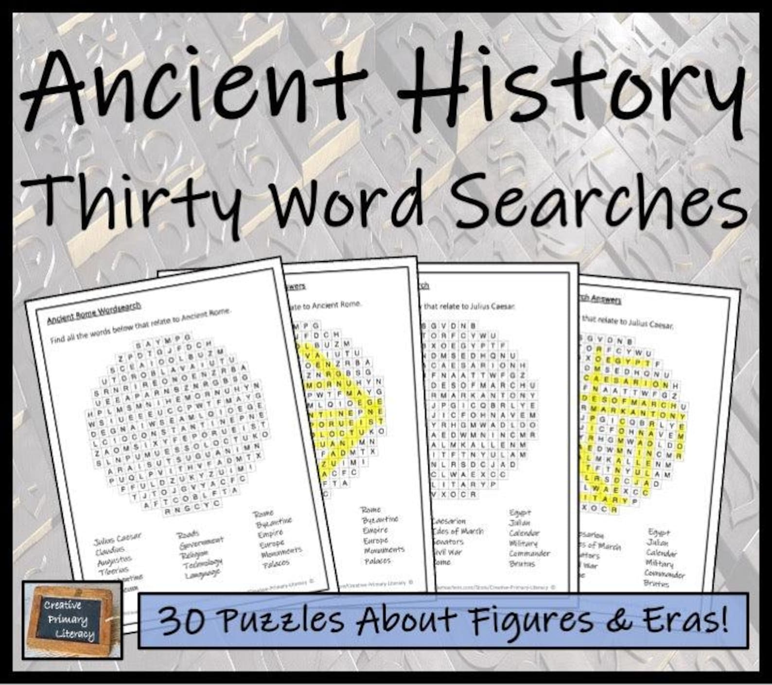 Ancient History Word Search Puzzle Collection - Etsy