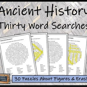 Ancient History Word Search Puzzle Collection - Etsy