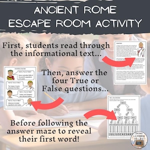 Ancient Rome Escape Room Activity - Etsy