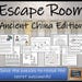 Ancient China Escape Room Activity - Etsy
