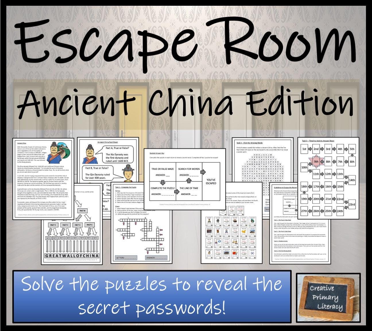 Ancient China Escape Room Activity - Etsy