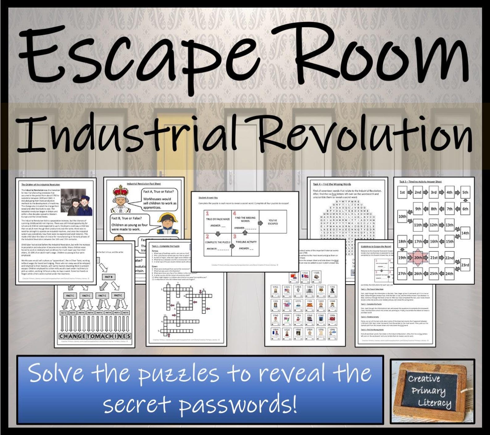 Industrial Revolution Escape Room Activity - Etsy