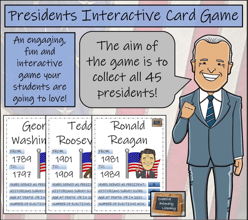 American Presidents Trading Cards Top Trumps Game - Etsy