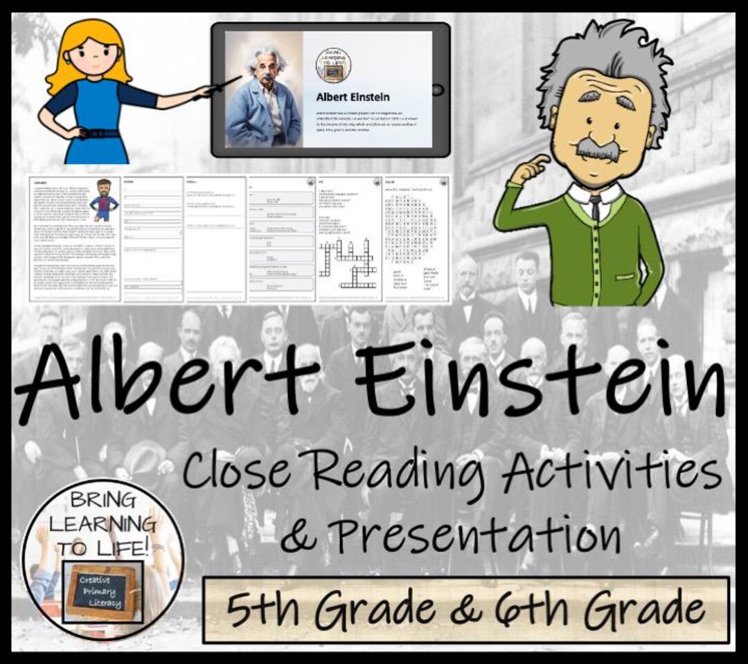 Albert Einstein Close Reading Comprehension Activities | 5th Grade ...