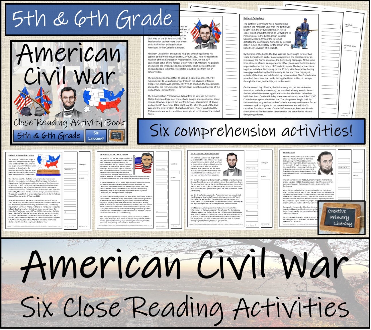 American Civil War Close Reading Activity Book | 5th Grade & 6th Grade ...