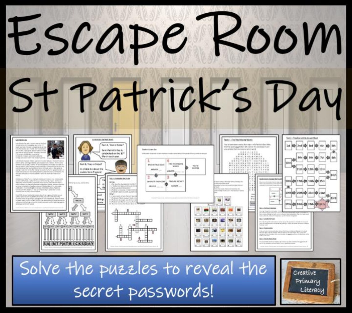 St Patricks Day Escape Room Activity - Etsy