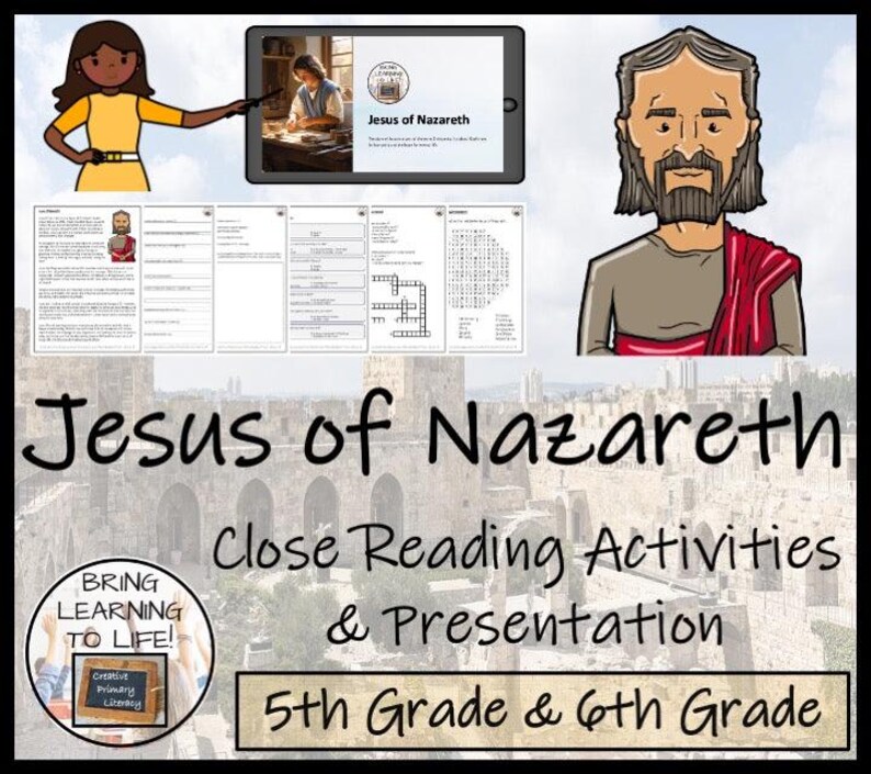 Jesus of Nazareth Close Reading Activities | 5th Grade & 6th Grade - Etsy