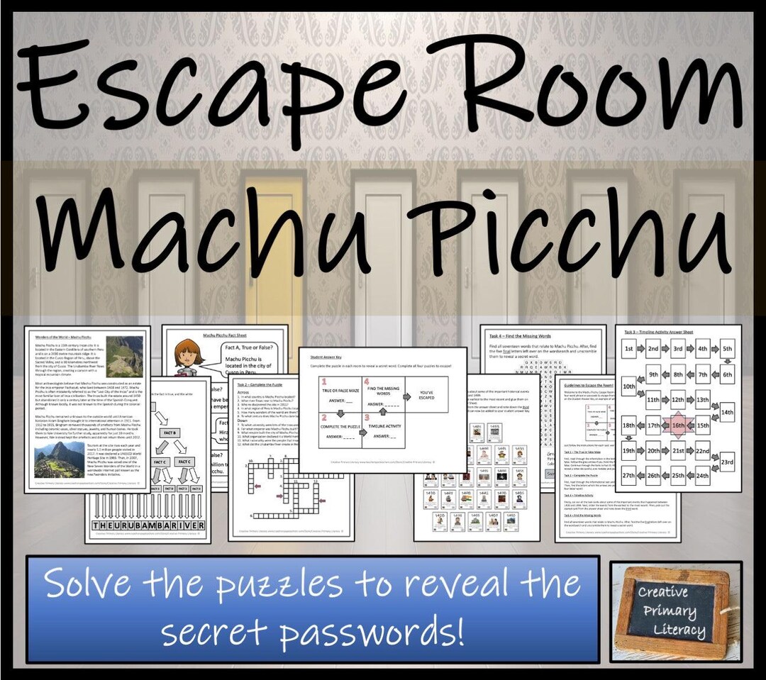 Machu Picchu Escape Room Activity - Etsy