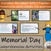 Memorial Day Close Reading Comprehension Activities | 5th & 6th Grade ...