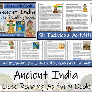 Ancient India Close Reading Comprehension Book 5th Grade & 6th Grade - Etsy