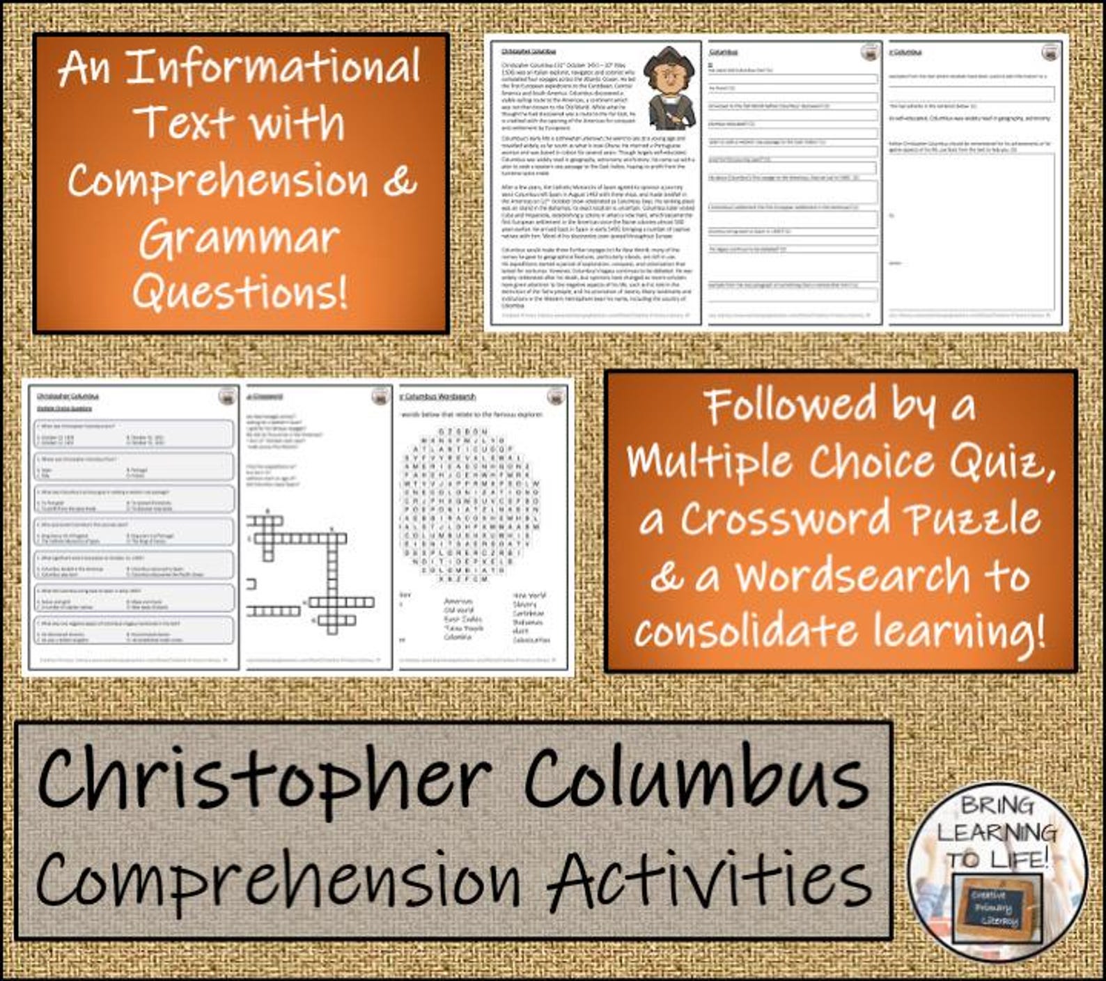 Christopher Columbus Close Reading Comprehension Activities | 5th Grade ...
