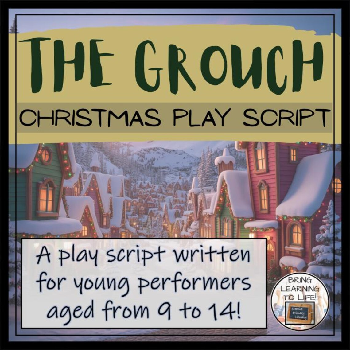 Christmas Play Script - the Grouch - Etsy