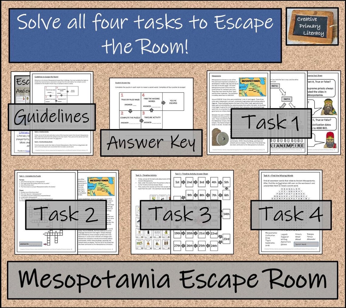 Ancient Mesopotamia Escape Room Activity - Etsy
