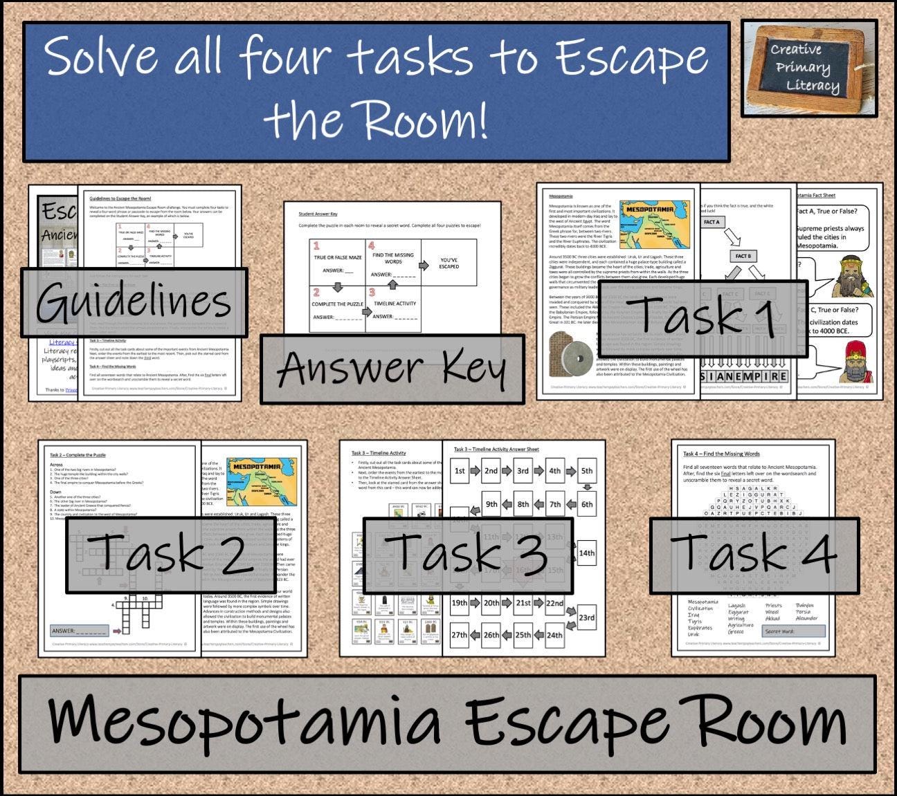 Ancient Mesopotamia Escape Room Activity - Etsy