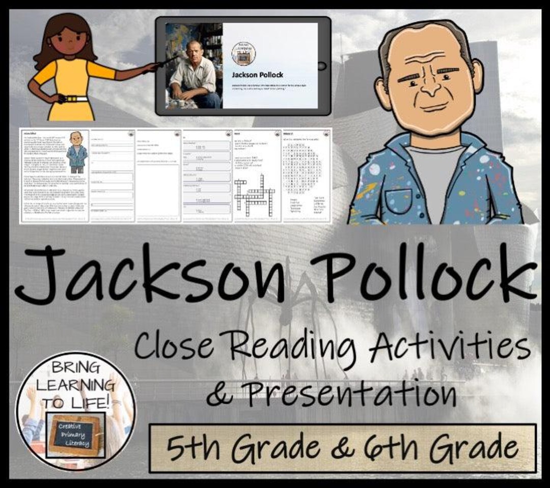 Jackson Pollock Close Reading Comprehension Activities | 5th Grade ...
