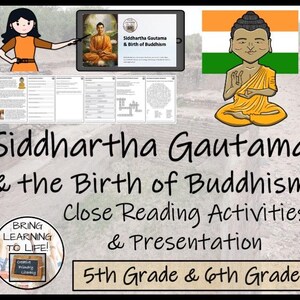 Siddhartha Gautama and the Birth of Buddhism Close Reading | 5th Grade ...